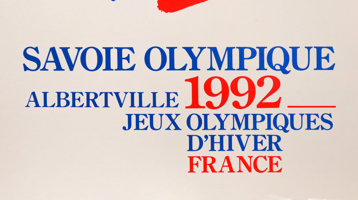 1992 Affiche Originale d'Olympiques, Les Jeux Olympiques d'Hiver, Savo ...