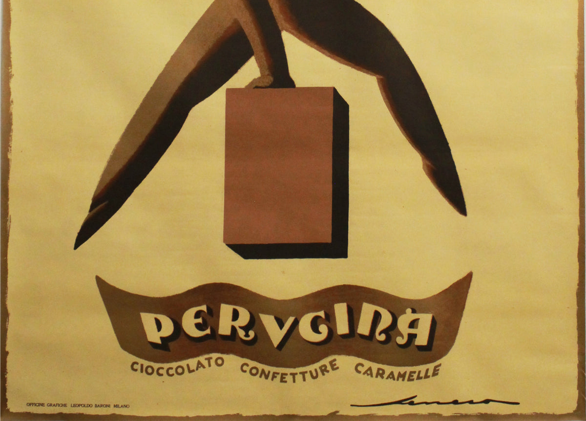 1928 Italian Art Deco Poster, Cioccolatini Perugina (1980's Re-issue ...