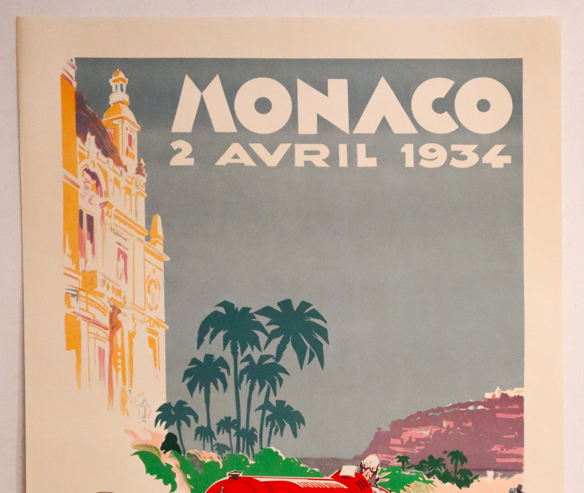 1934 (1983 re-issue), Monaco Grand Prix Poster - Geo. Ham – L'Affichiste