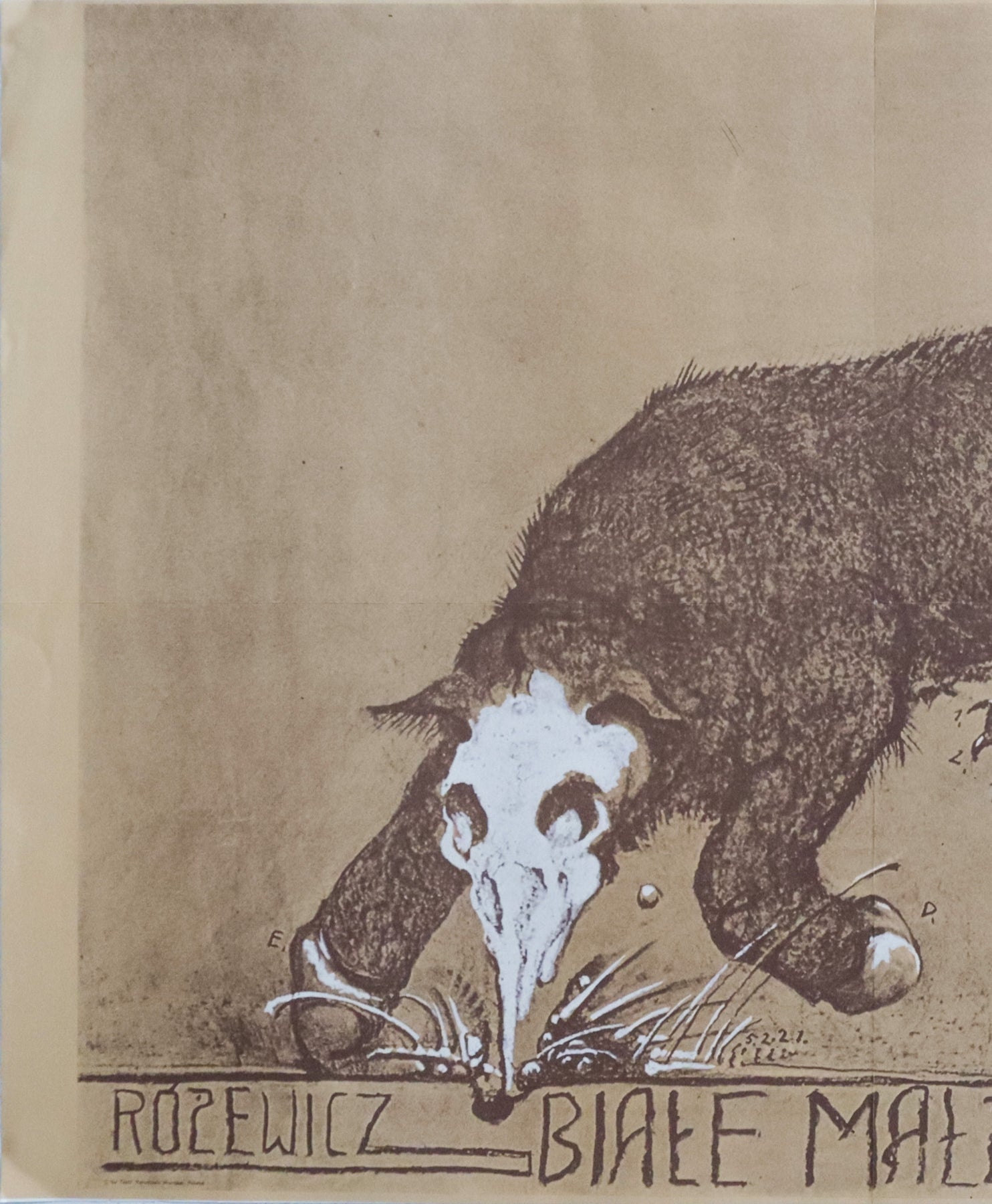 1978 Original Polish Theater Poster, Biale Malzenstwo (Rozewicz) Mediu ...