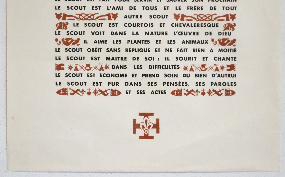 1940's French Poster, La Loi Scoute (The Boy Scouts Rules) – L'Affichiste