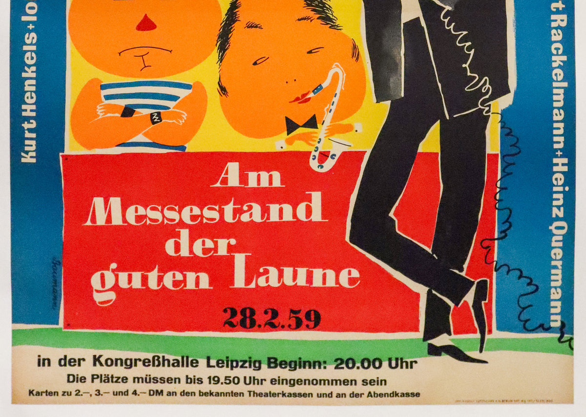 1959 German Advertising poster - Deutscher Fernsehfunk, am messestand ...