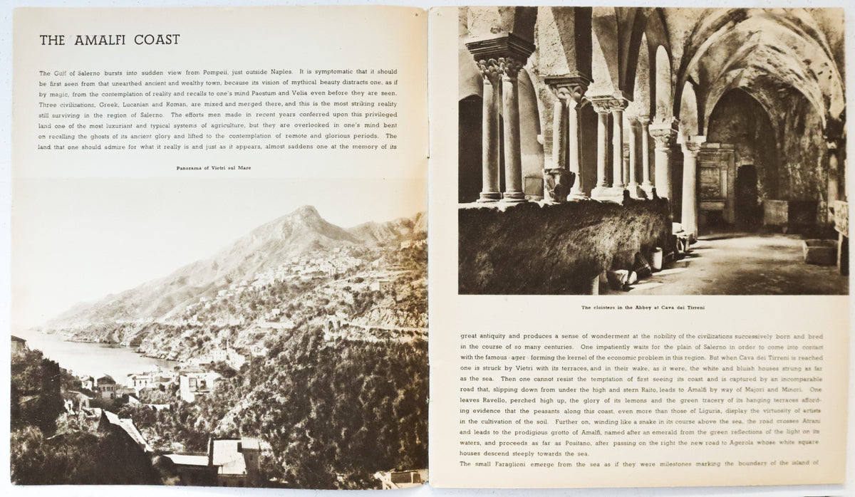 1937 Italian Travel and Tourism Pamphlet, Amalfi – L'Affichiste