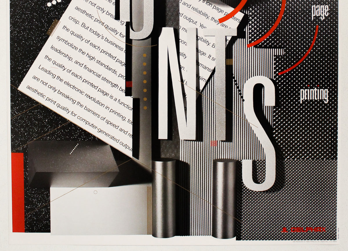 1994 Original American Poster, Delphax Fonts (The 100 Best Posters Col ...