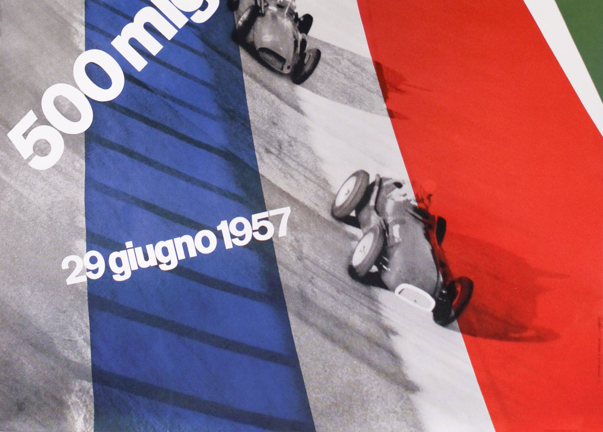 1994 Original Italian Car Poster, Monza Car-Race 500 Miglia (The 100 B ...