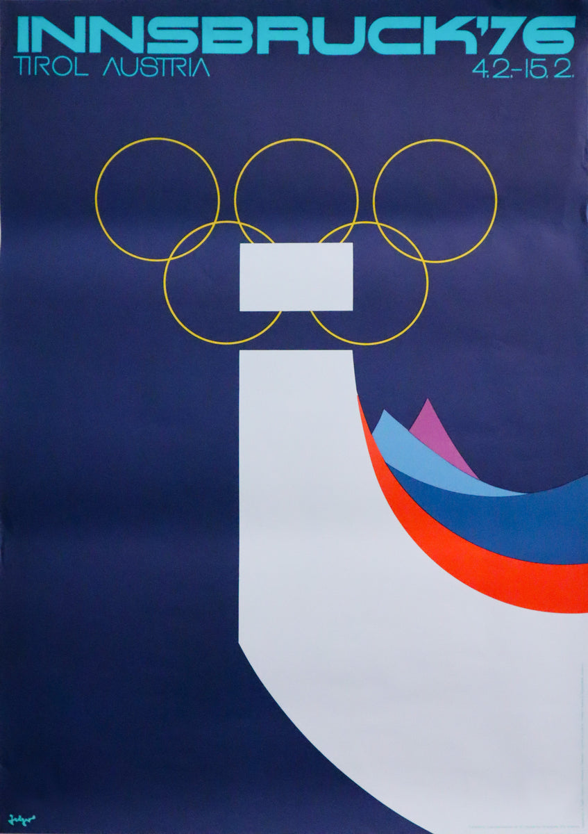 1976 Austrian Winter Olympic Poster, Innsbruck 76 - Arthur Zelger – L ...