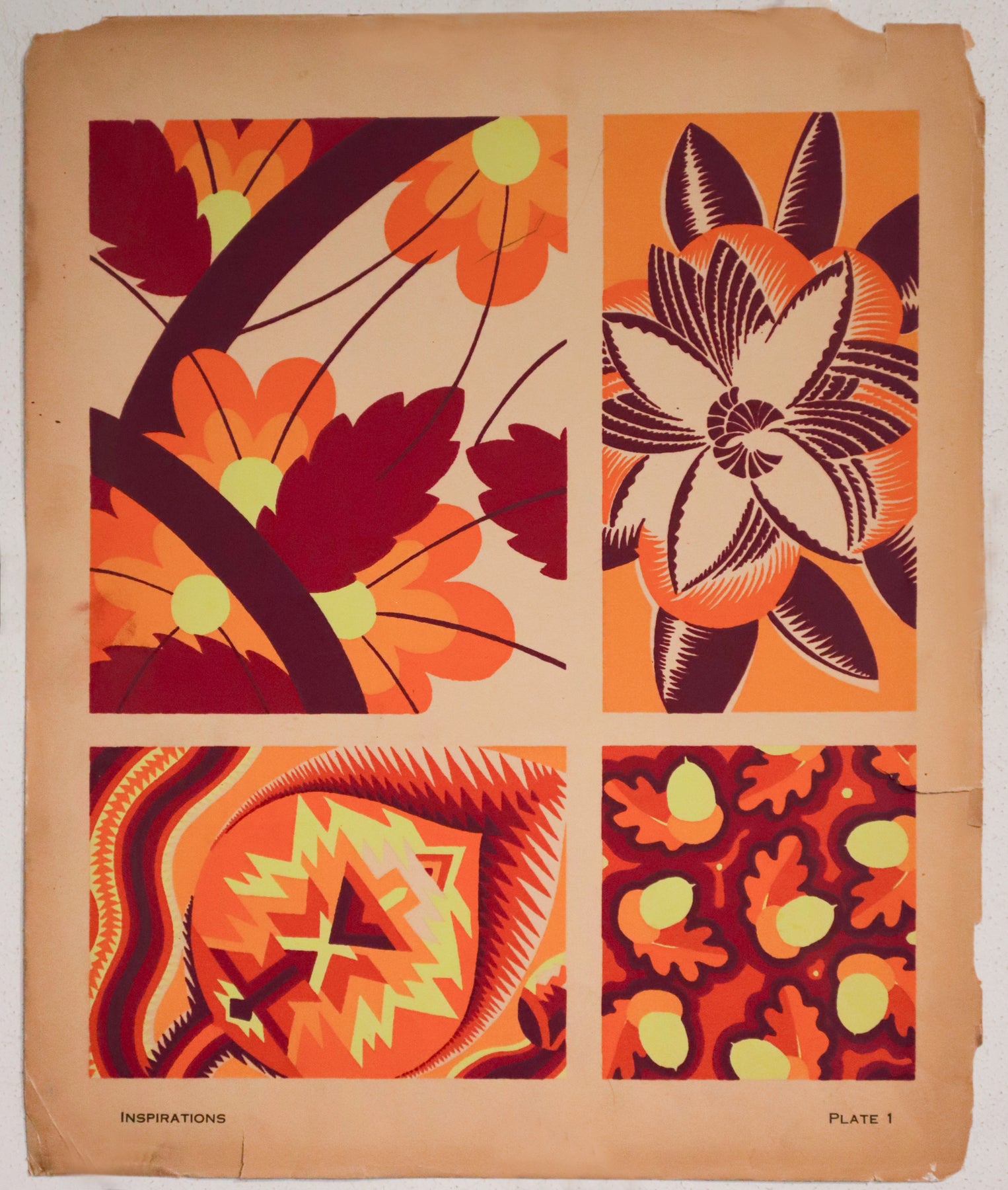 1928 American Botanical Design Pochoir, Inspirations (Plate 20 - Book ...