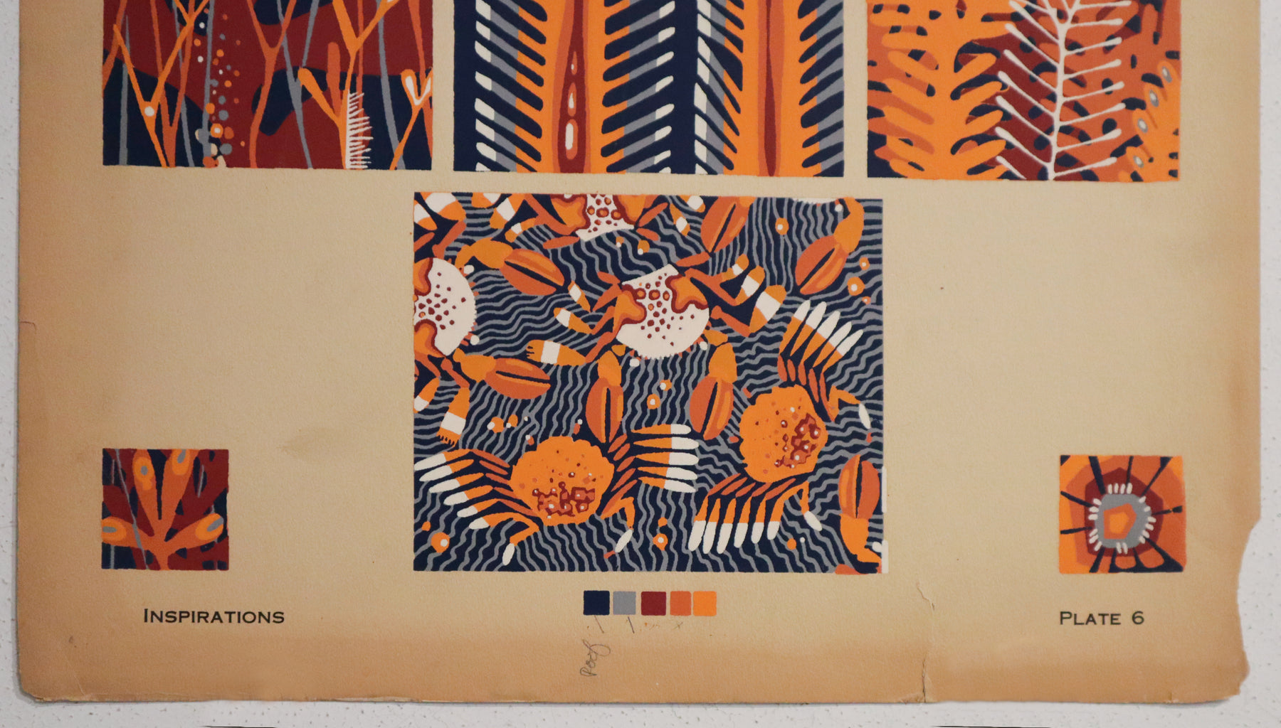 1928 American Botanical Design Pochoir, Inspirations (Book B, Plate 6 ...