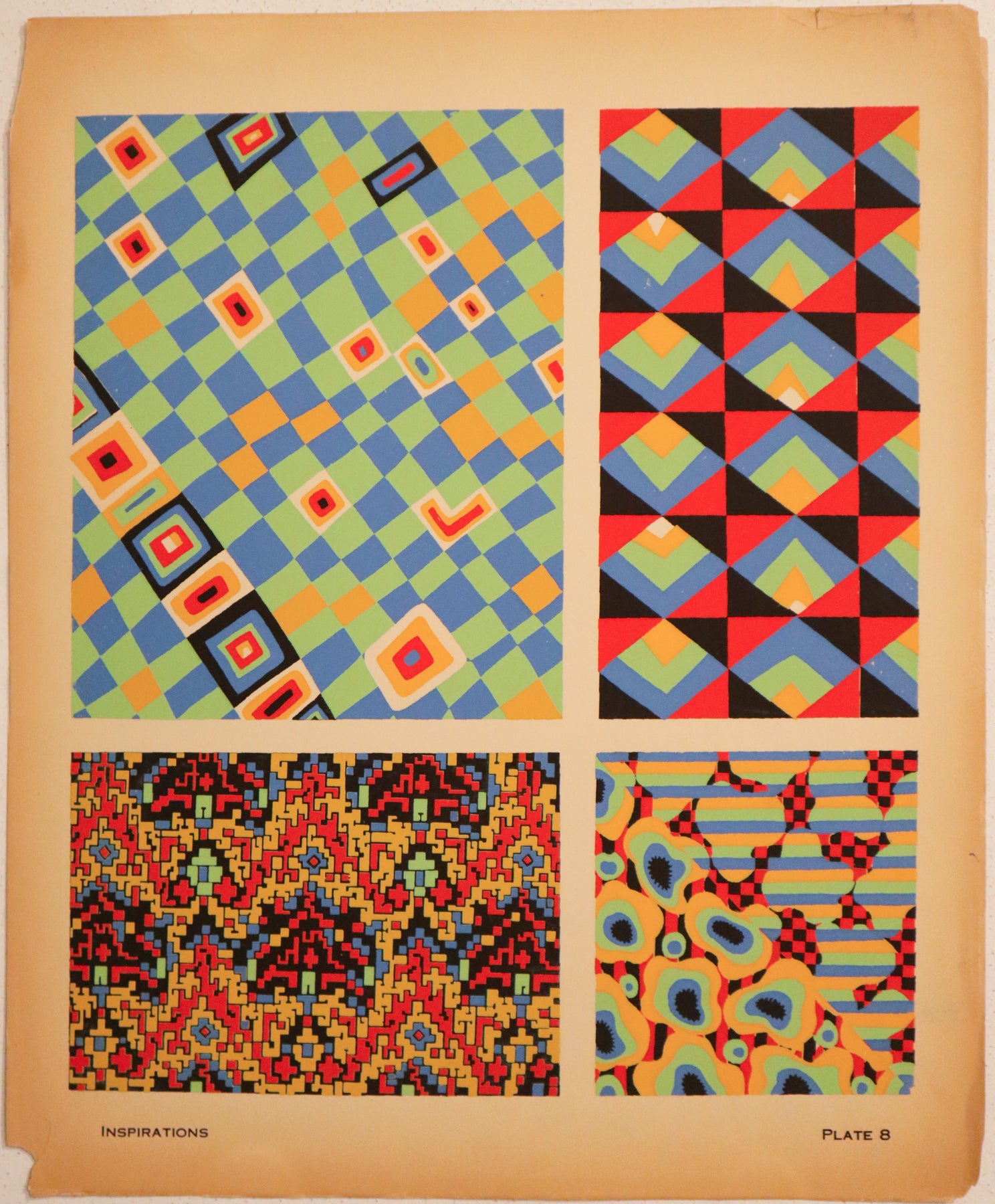 1928 American Botanical Design Pochoir, Inspirations (Book B, Plate 8 ...