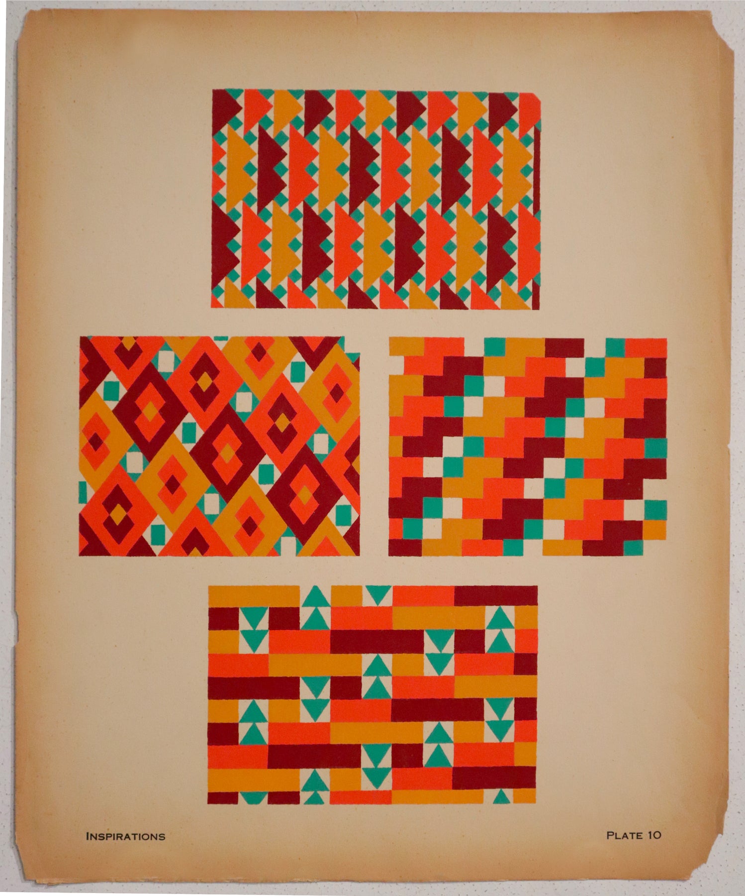 1928 American Botanical Design Pochoir, Inspirations (Book B, Plate 10 ...