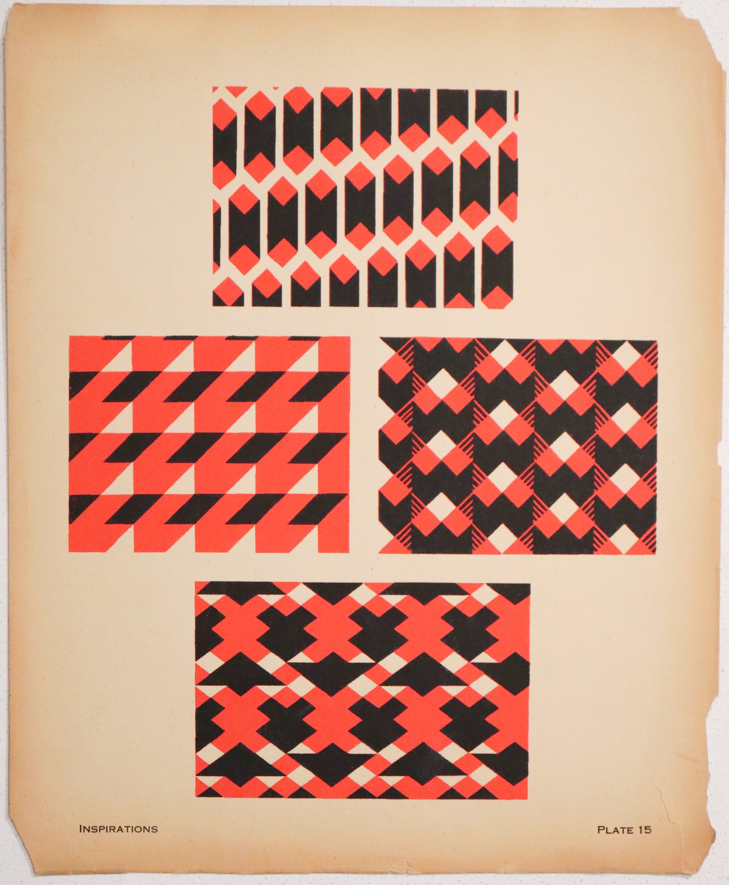 1928 American Design Pochoir, Inspirations (Book B, Plate 15), André D ...