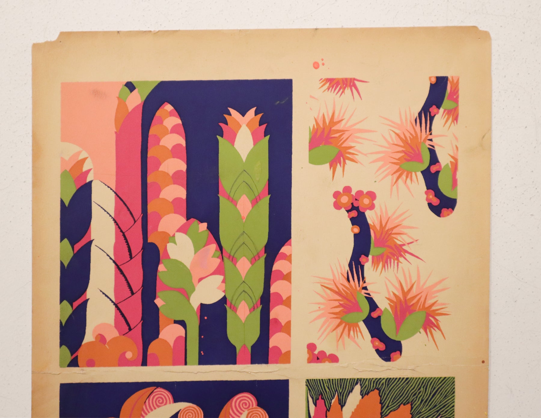 1928 American Botanical Design Pochoir, Inspirations (Book B, Plate 17 ...