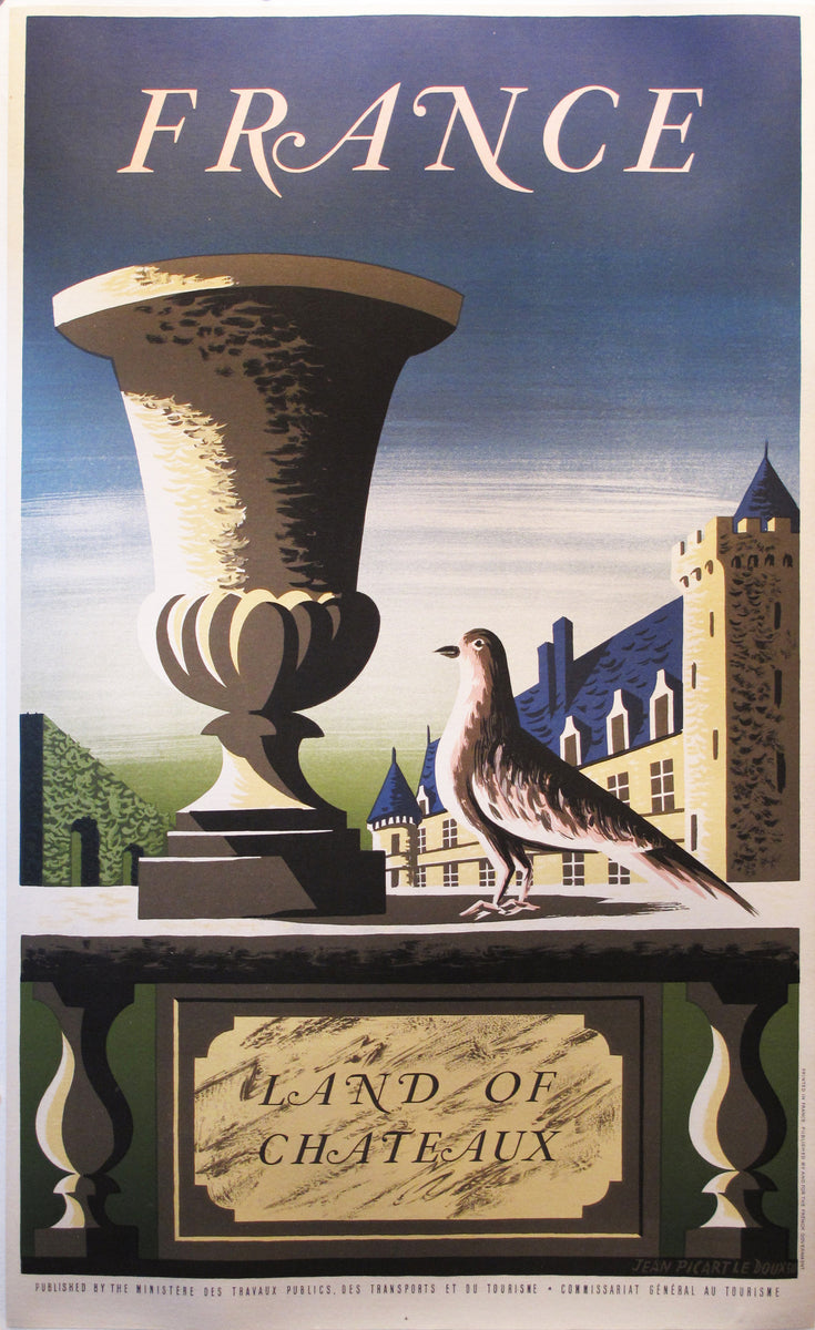 1959 Original French Travel Poster, France Land of Chateaux - Ledoux ...