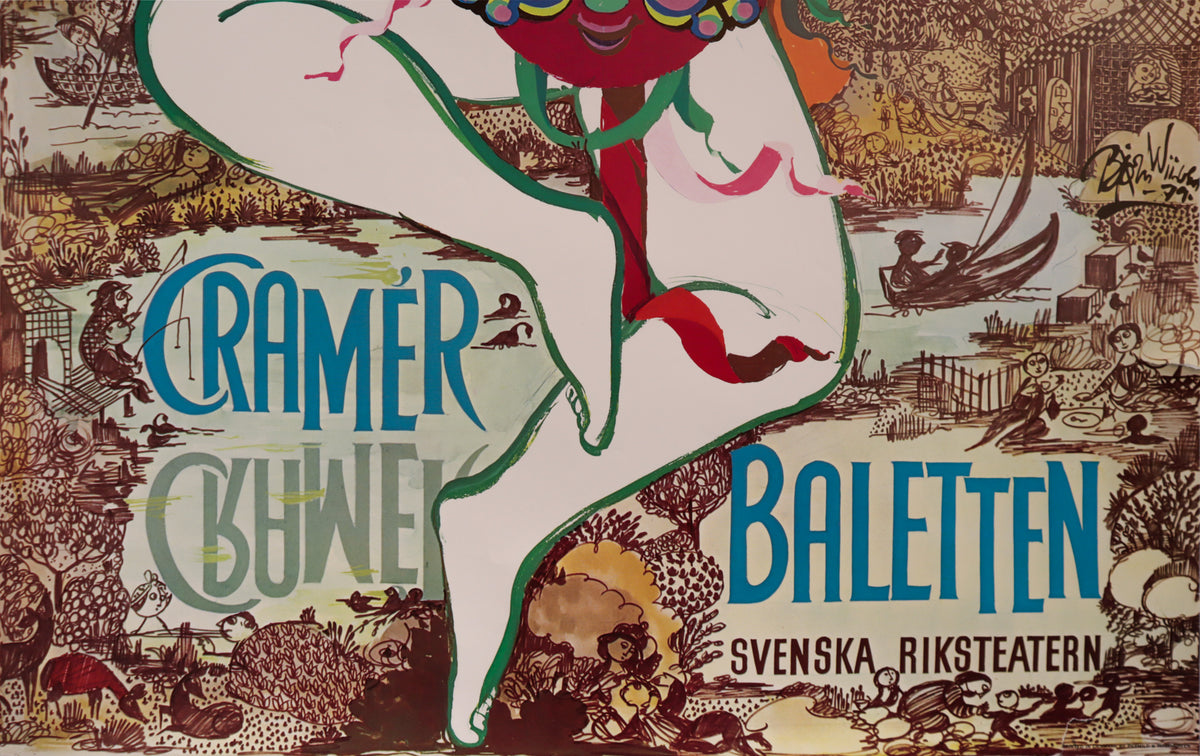 1979 Danish Bjorn Wiinblad Ballet Poster - Cramér Baletten – L'Affichiste