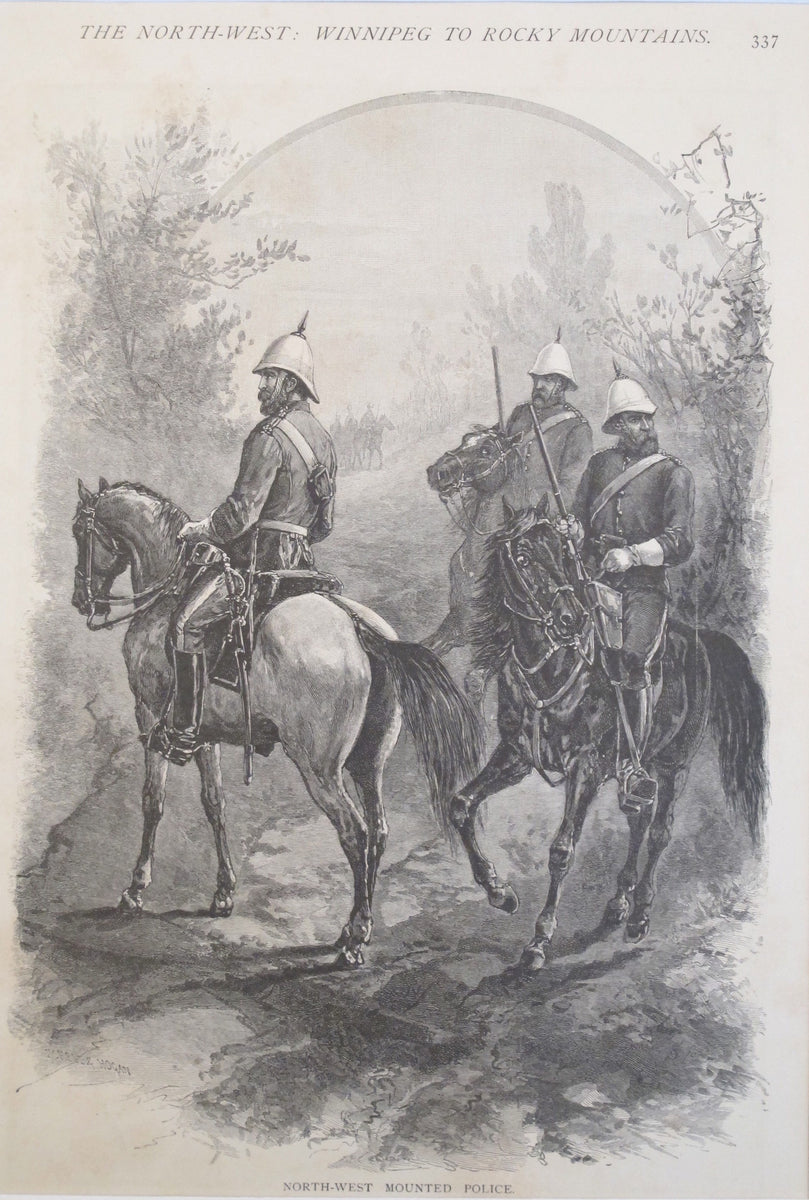 1880s North-West Mounted Police Lithograph, Matted - Schell and Hogan ...