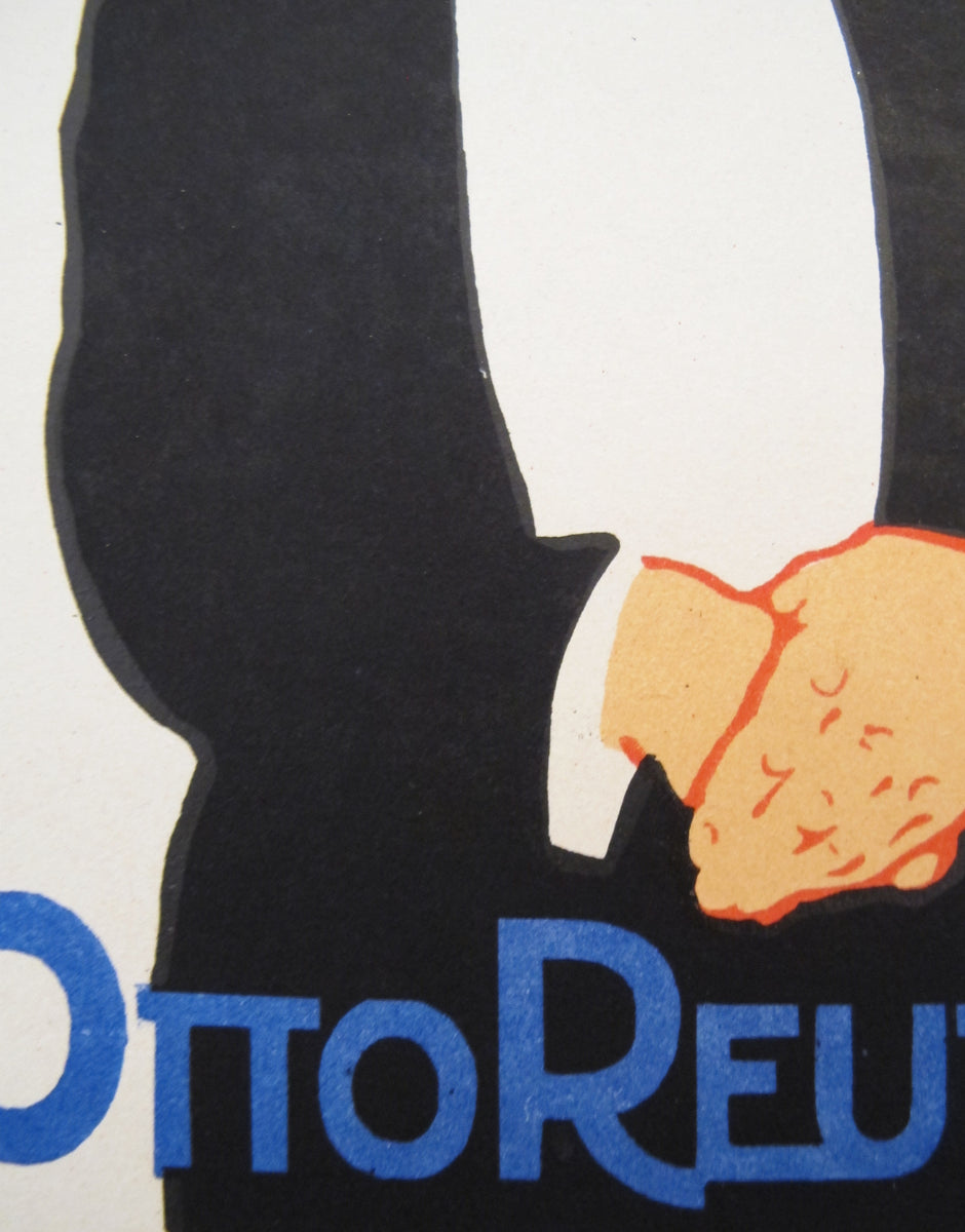 1927 Vintage German Mini Poster, Otto Reutter – L'Affichiste