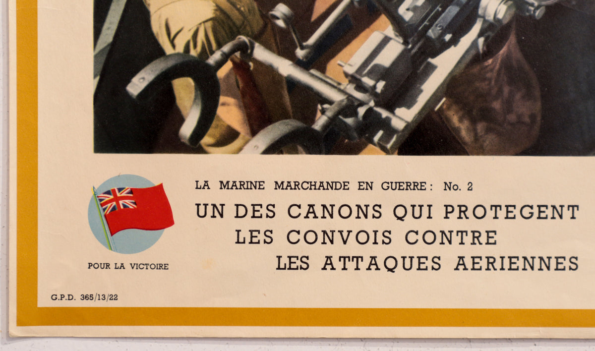 1940-1945 Original French WWII Poster, Victoire / Un des Canons (A Can ...