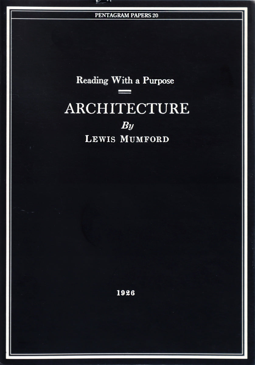 1993 Pentagram Papers Book #20 - Architecture (Lewis Mumford) – L ...