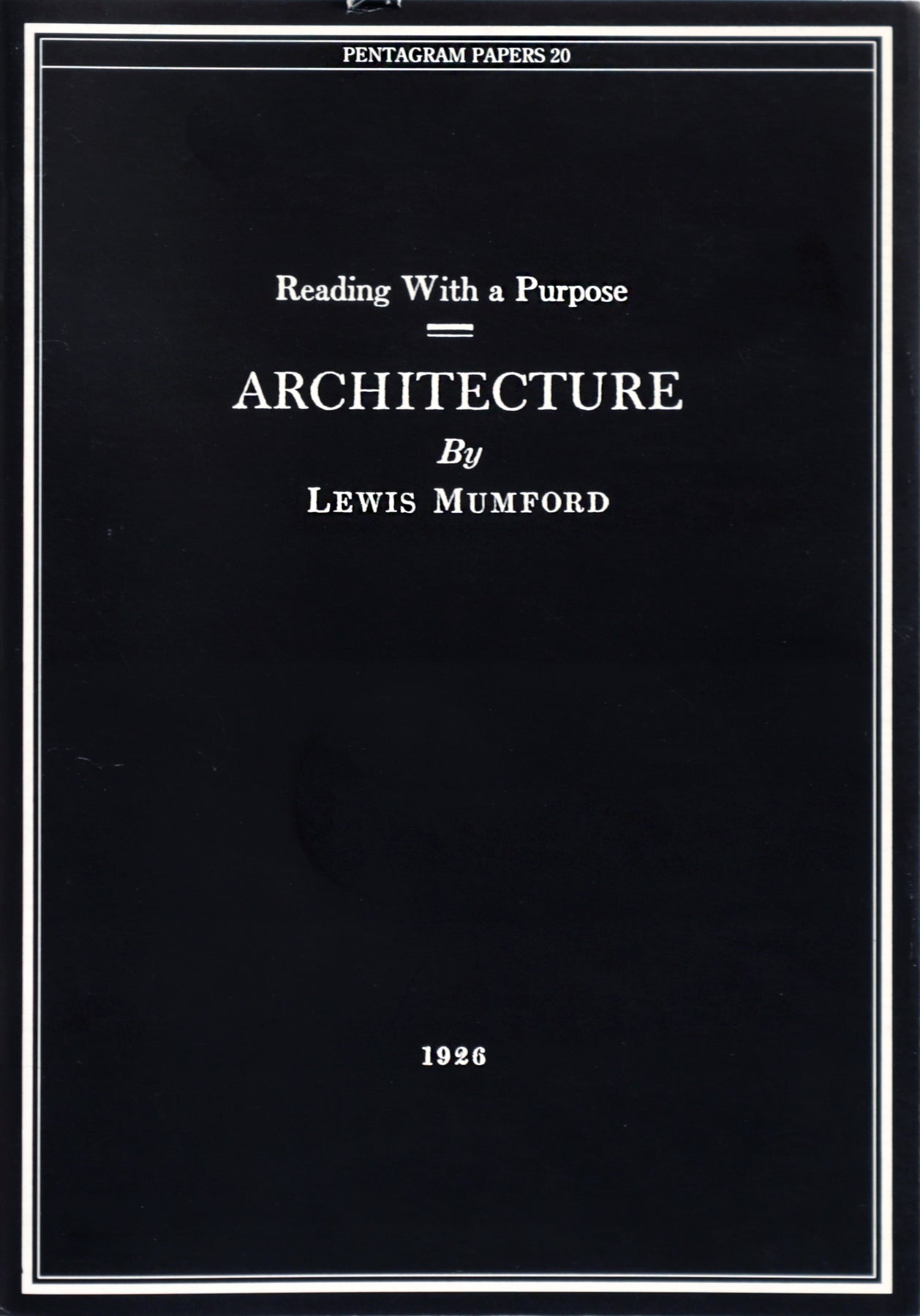 1993 Pentagram Papers Book #20 - Architecture (Lewis Mumford) – L ...