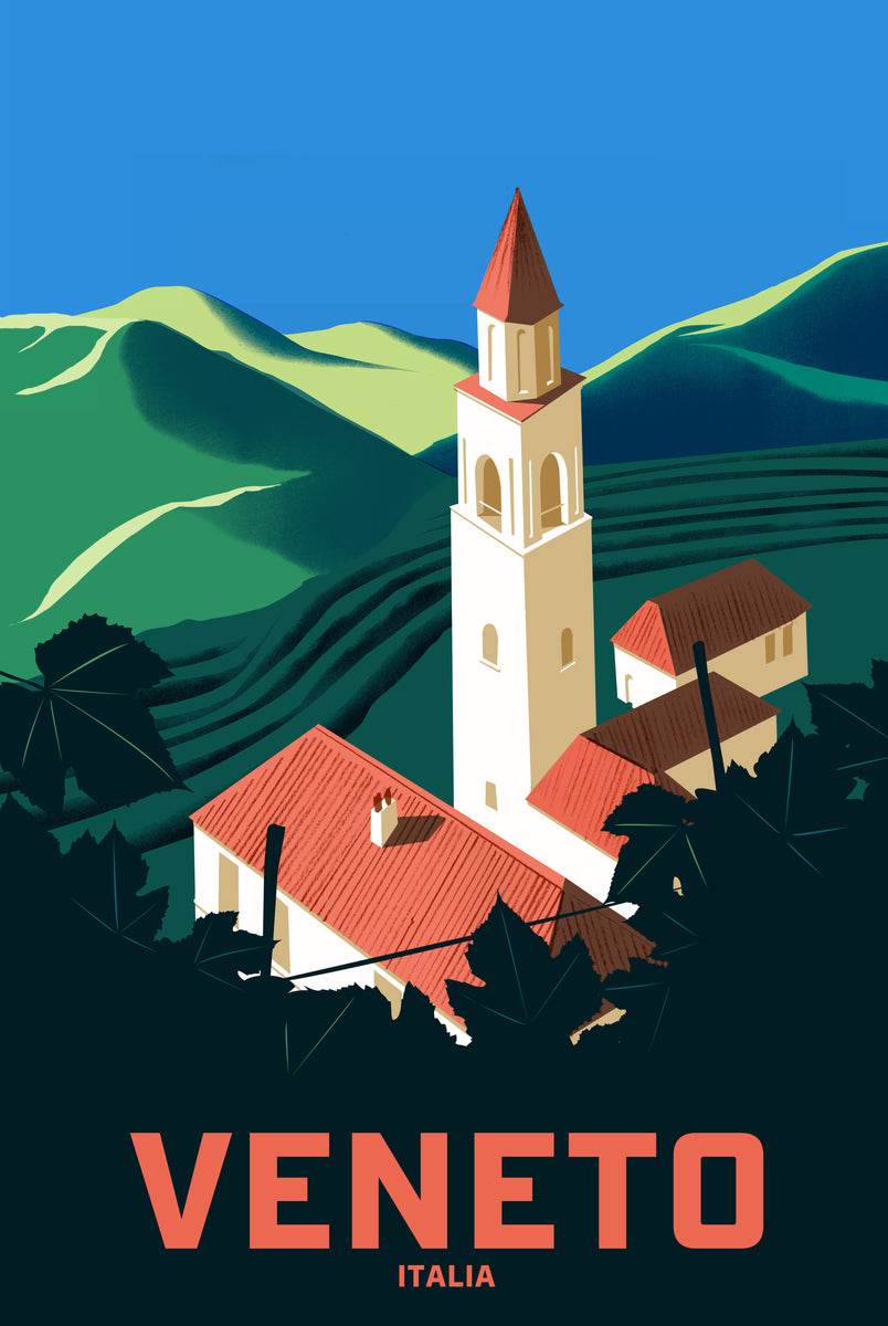 2019 Contemporary Travel Poster - Pascal Blanchet - Veneto – L'Affichiste