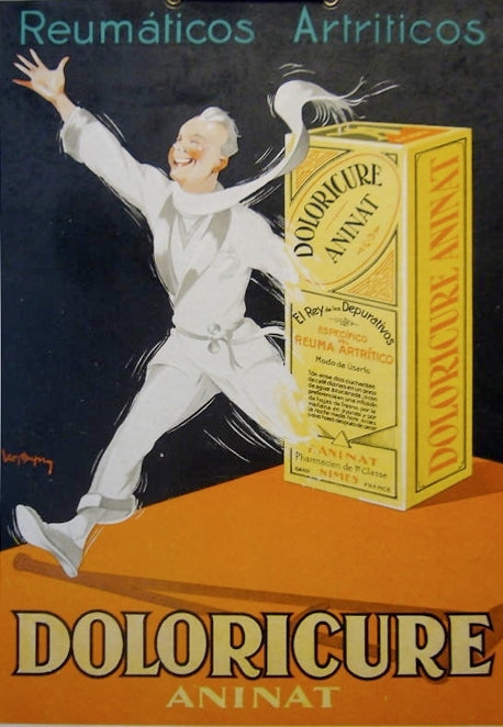1920s Original Italian Art Deco Carton - Doloricure by Leon Dupin – L ...
